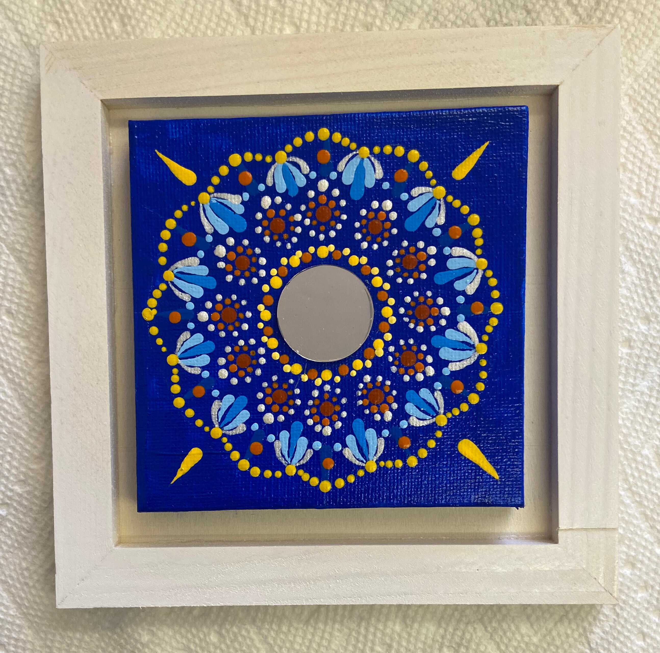Framed Mandala in 5 4/5 Square Frame-royal Blue - Etsy