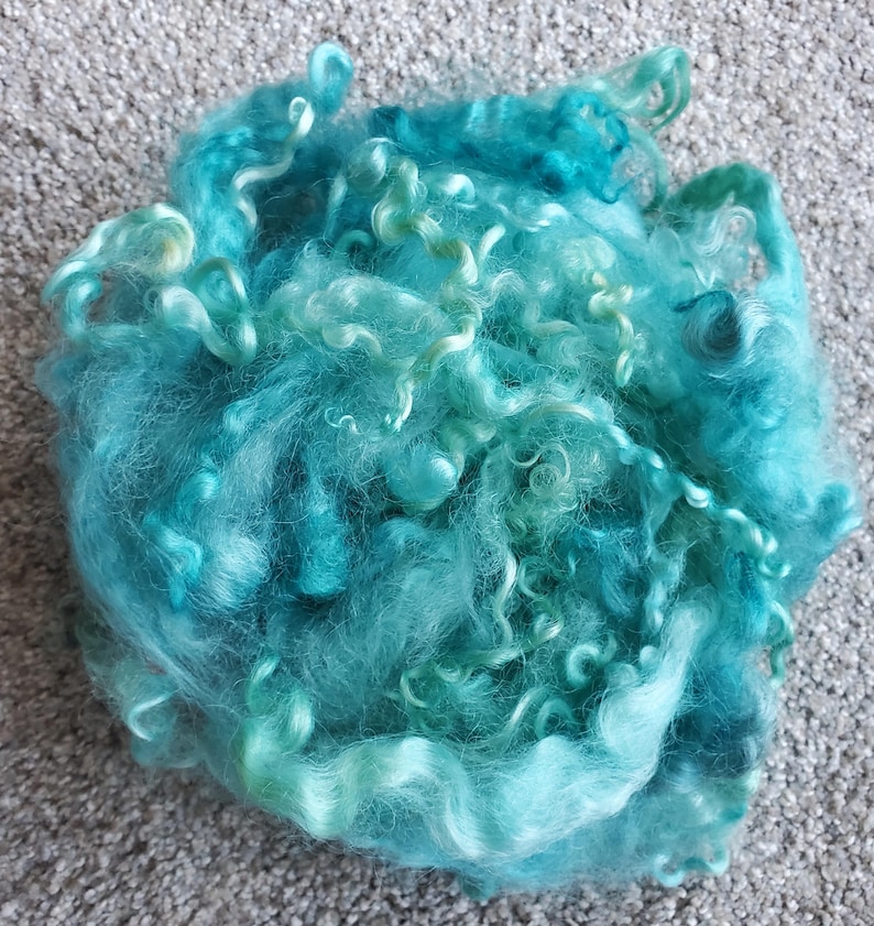 Longwool Sheep Locks, 5-7", 1 Oz, Hand Dyed Turquoise - Etsy