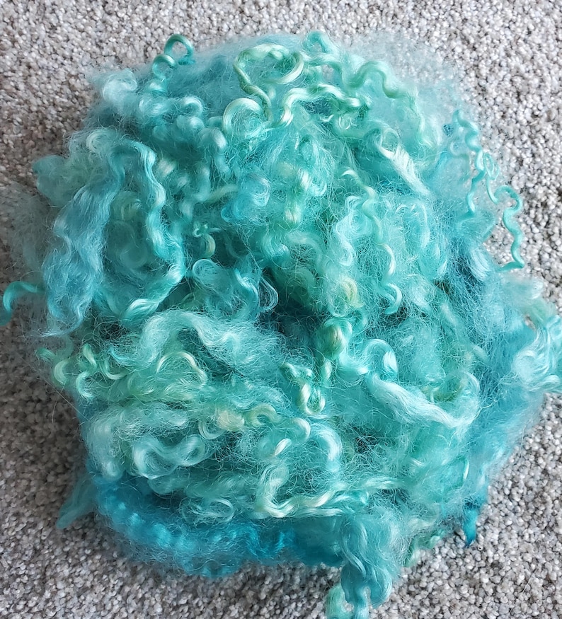 Longwool Sheep Locks, 5-7", 1 Oz, Hand Dyed Turquoise - Etsy