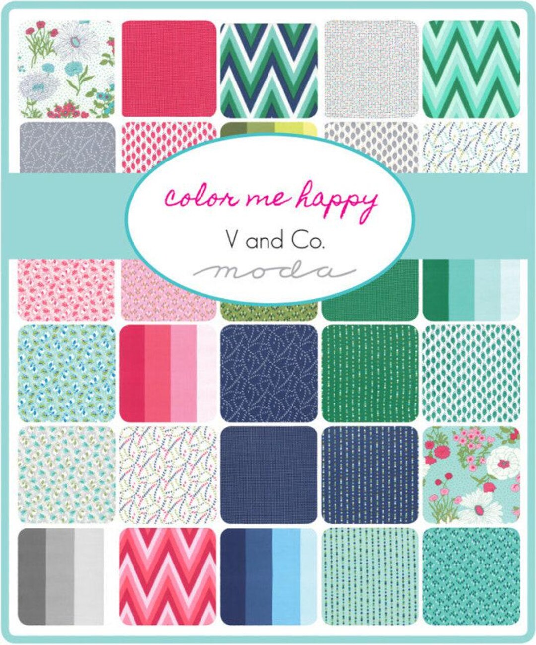 Color Me Happy Jelly Roll Fabric Precut by Vanessa Christenson Moda V ...