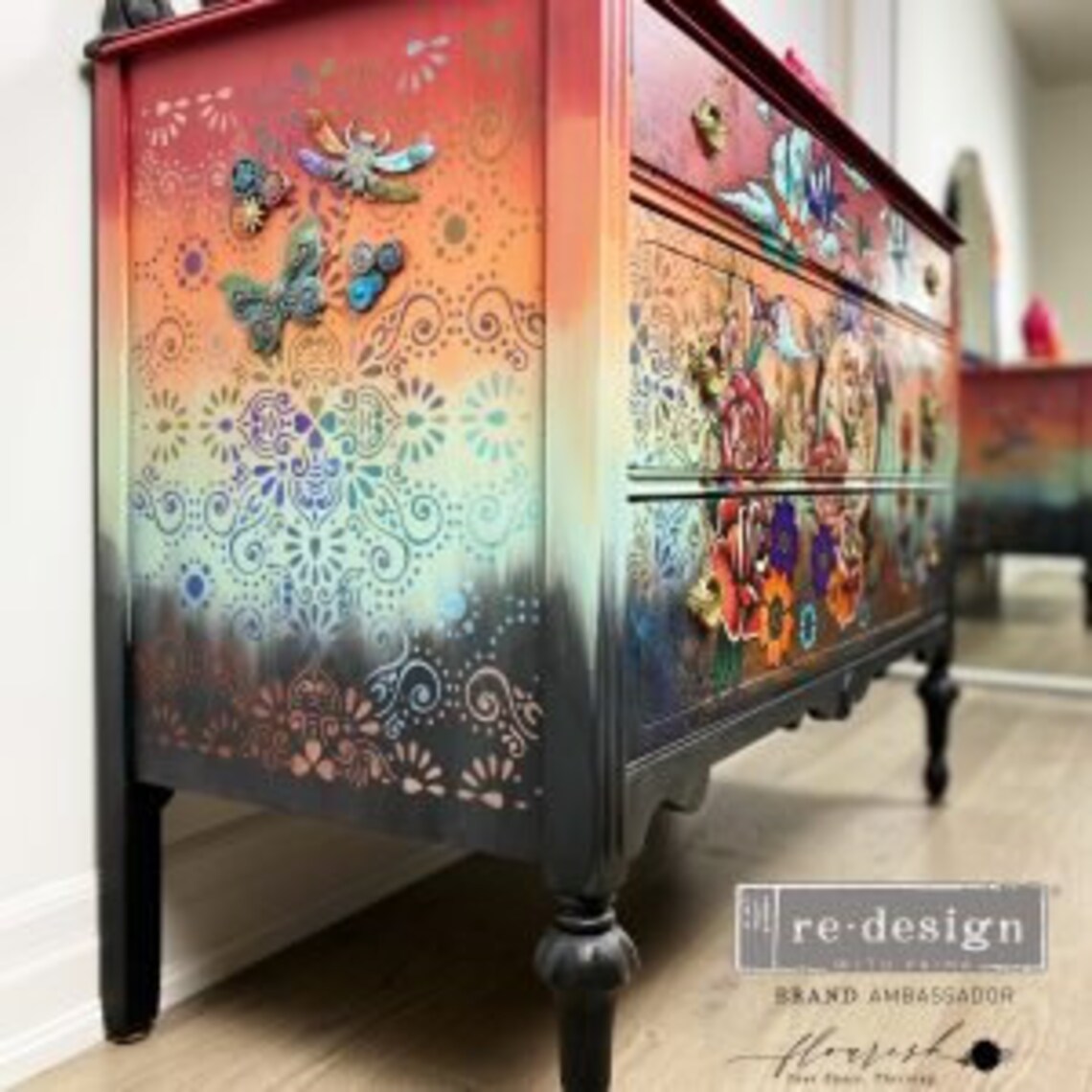 CECE Eastern Abstract Stencil Prima Re-design Stencil - Etsy