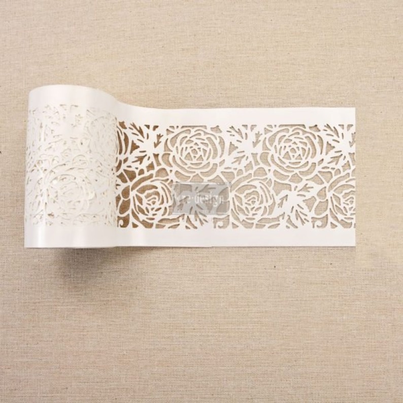 Tea Rose Garden Stencil Roll – Prima Re-design, 4" X 15 Yards - Etsy