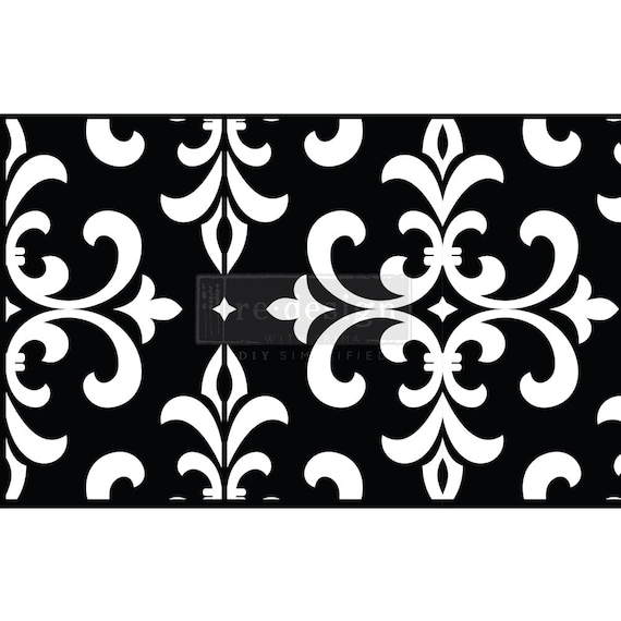 Modern Damask Stick & Style Prima Re-design Stencil - Etsy