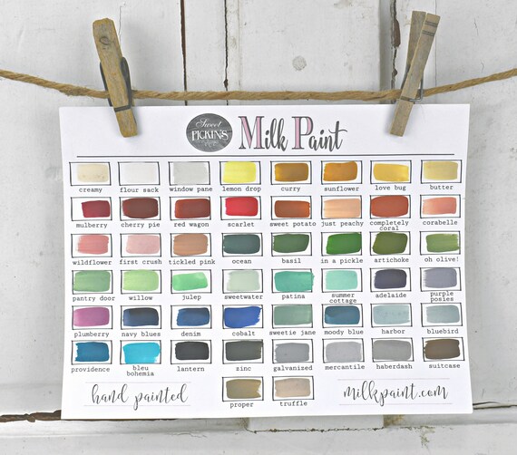 Hand Painted Color Chart Sweet Pickins | Etsy
