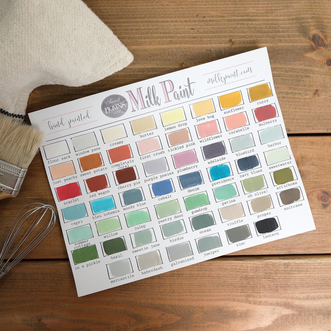 Hand Painted Color Chart - Sweet Pickins - Etsy