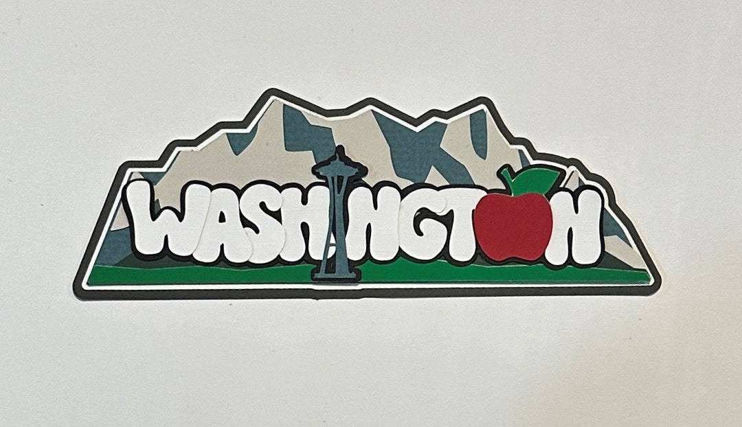 Washington State Scrapbook Title, Handmade Layered Die Cut for ...