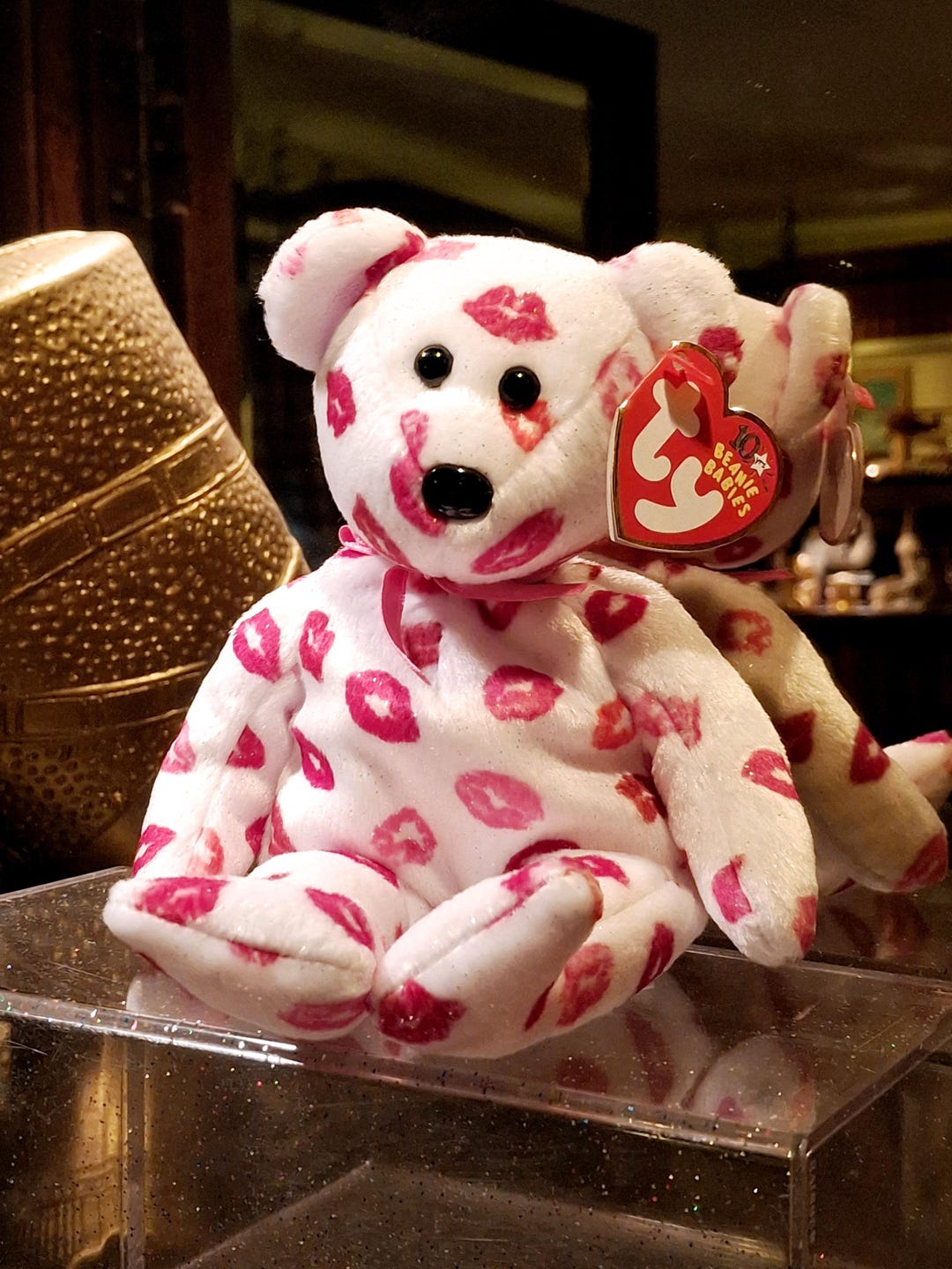 Vintage Ty Beanie Baby Kissy the Valentines Day Teddy Bear - Etsy