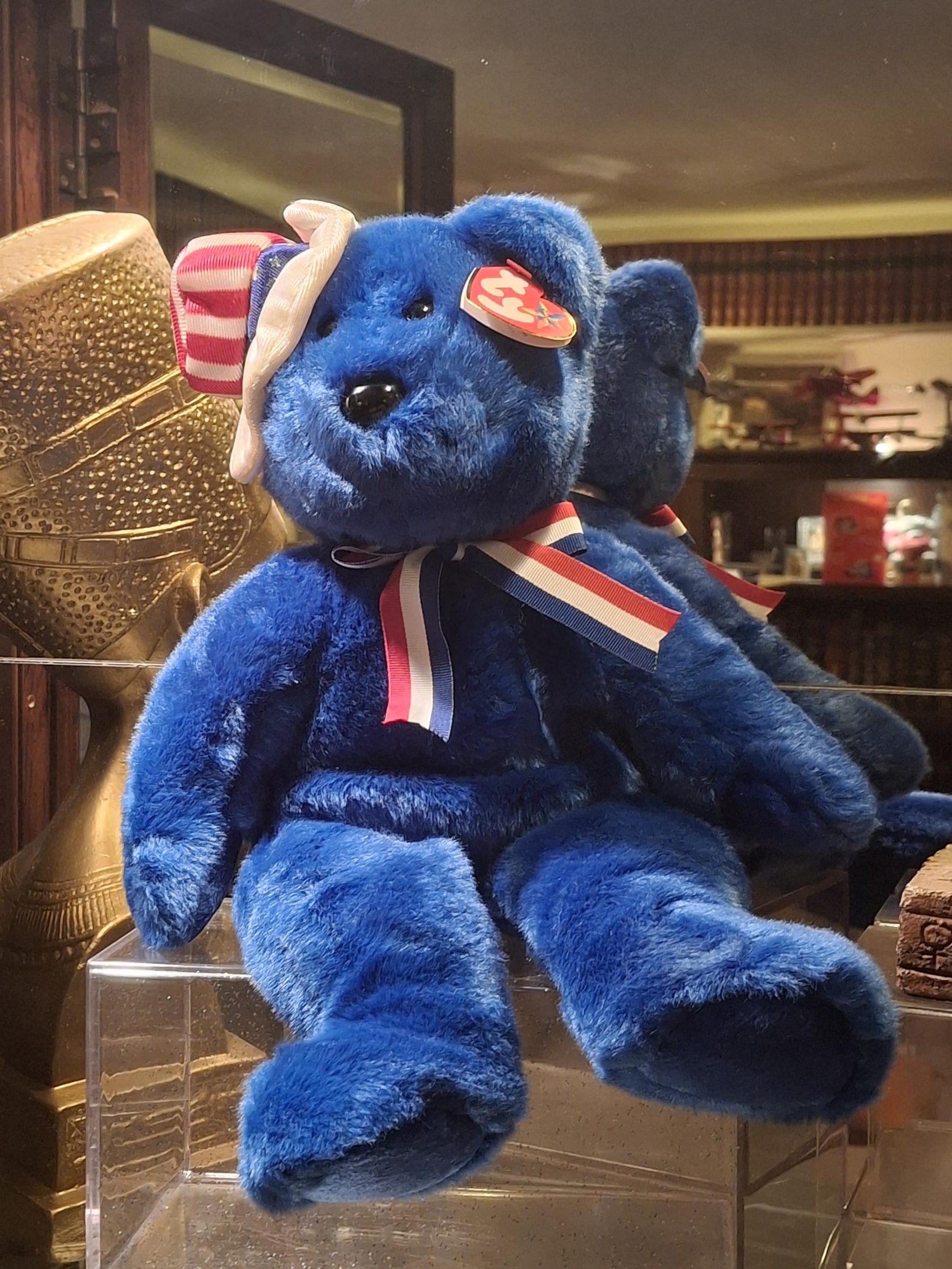 Oso de peluche vintage Ty Beanie Buddy Sam, el oso de peluche azul ...