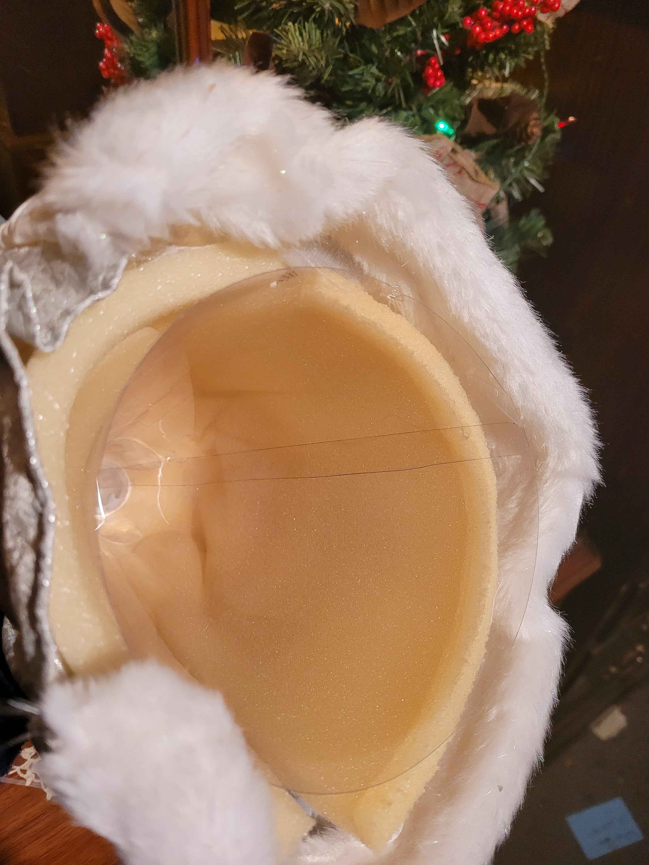 Santa Claus in White Santa's Workbench Tree Top Decoration or Figurine ...