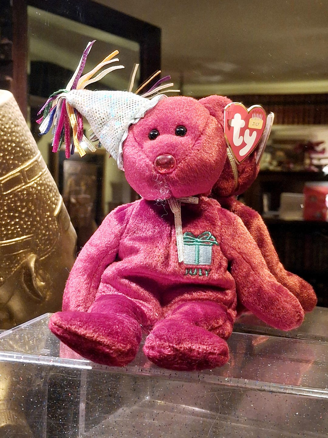 Vintage Ty Beanie Baby July Birthday Teddy Bear - Etsy