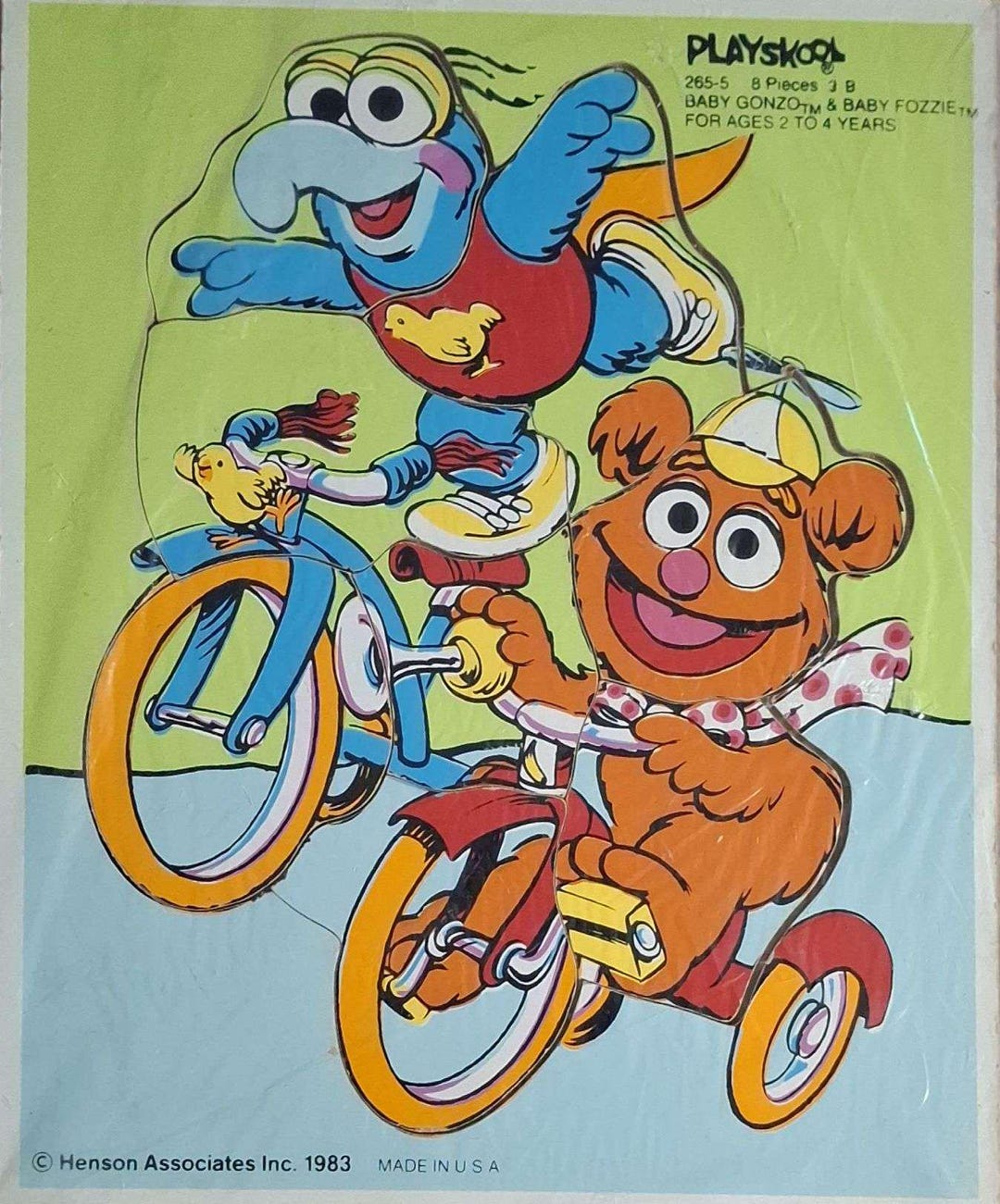 Vintage Playskool Kids Puzzle Jim Henson's the Muppets Baby Gonzo ...