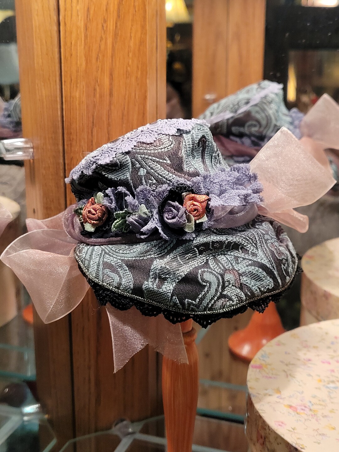 Putting on the Ritz Miniature Silk Victorian Style Blue Hat - Etsy