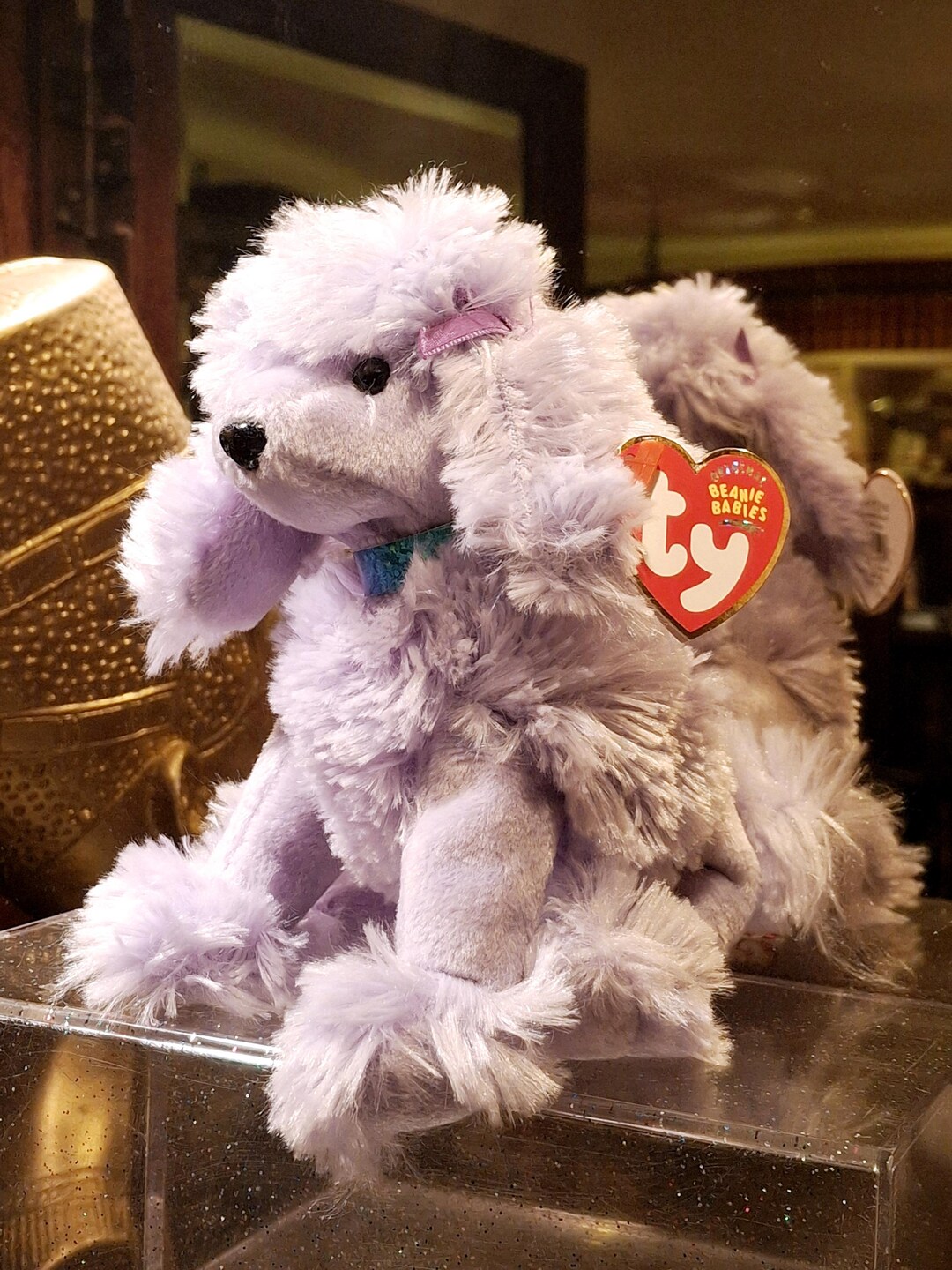 Vintage Ty Beanie Baby Demure the Purple Poodle - Etsy