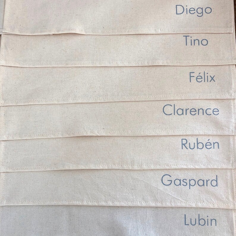 Zero Waste. Set of 4 Napkins Washable Cotton Personalized - Etsy