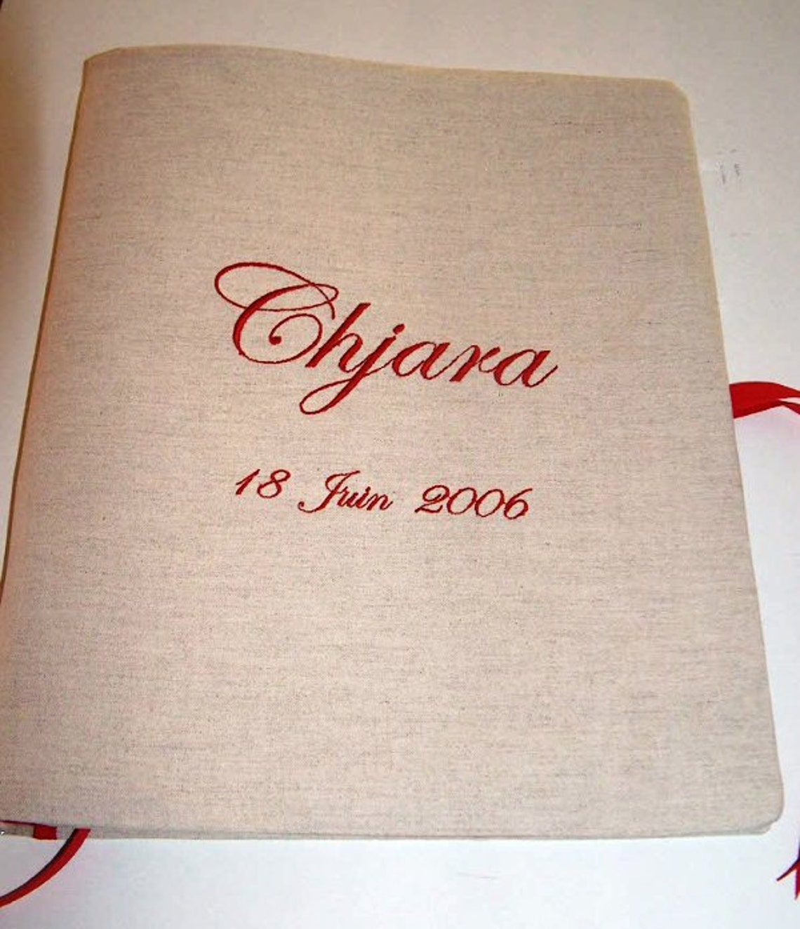 Binder in His Customized Linen Cover With Embroidery. Hand | Etsy