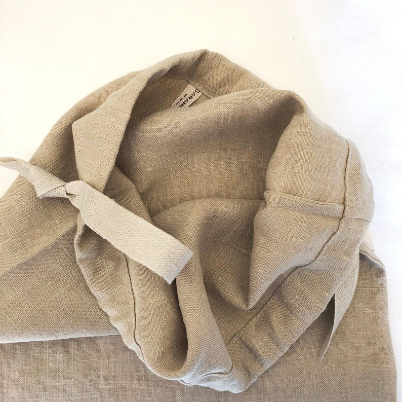 Sachet en pur lin imprimé petit ou grand bazar. | Etsy