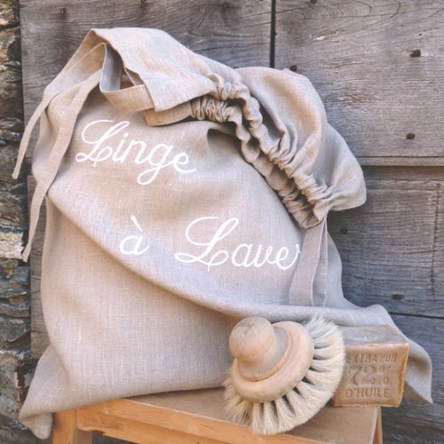 Large Linen Laundry Bag Natural Storage Bag Wash Bag - Etsy