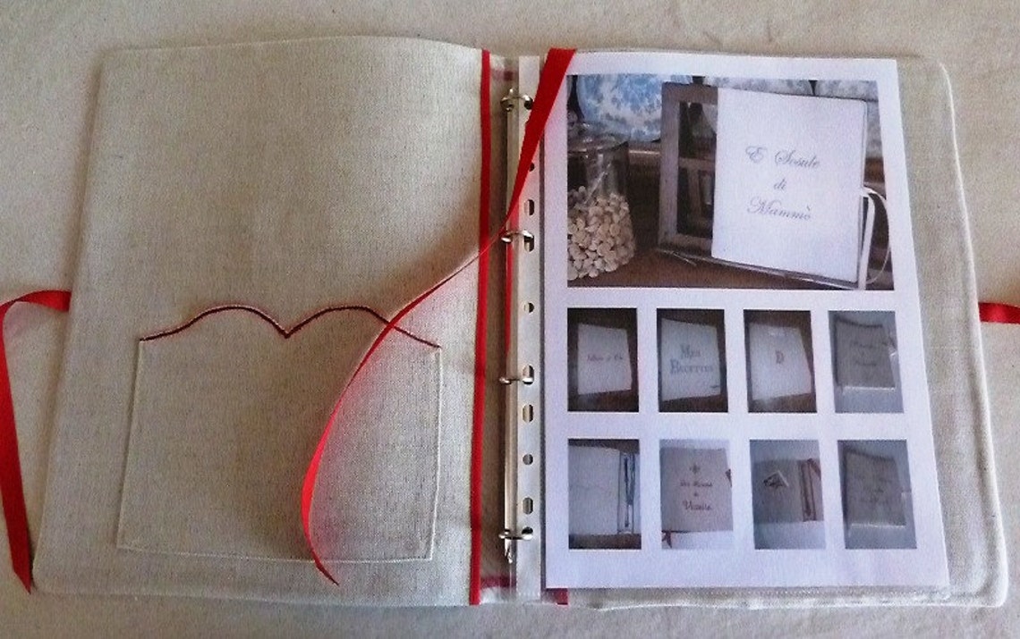 Binder in His Customized Linen Cover With Embroidery. Hand | Etsy