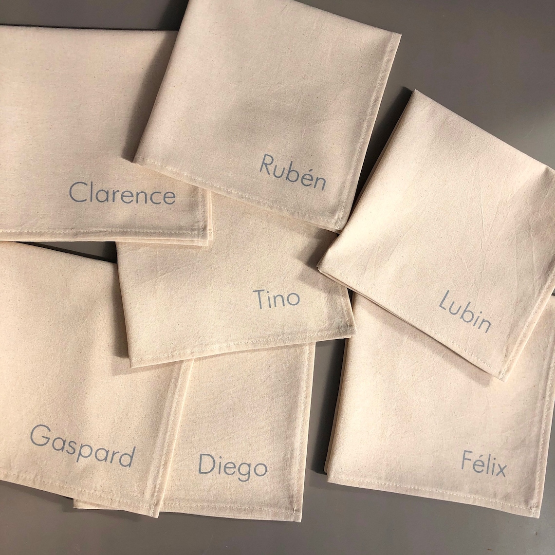 Zero Waste. Set of 4 Napkins Washable Cotton Personalized - Etsy