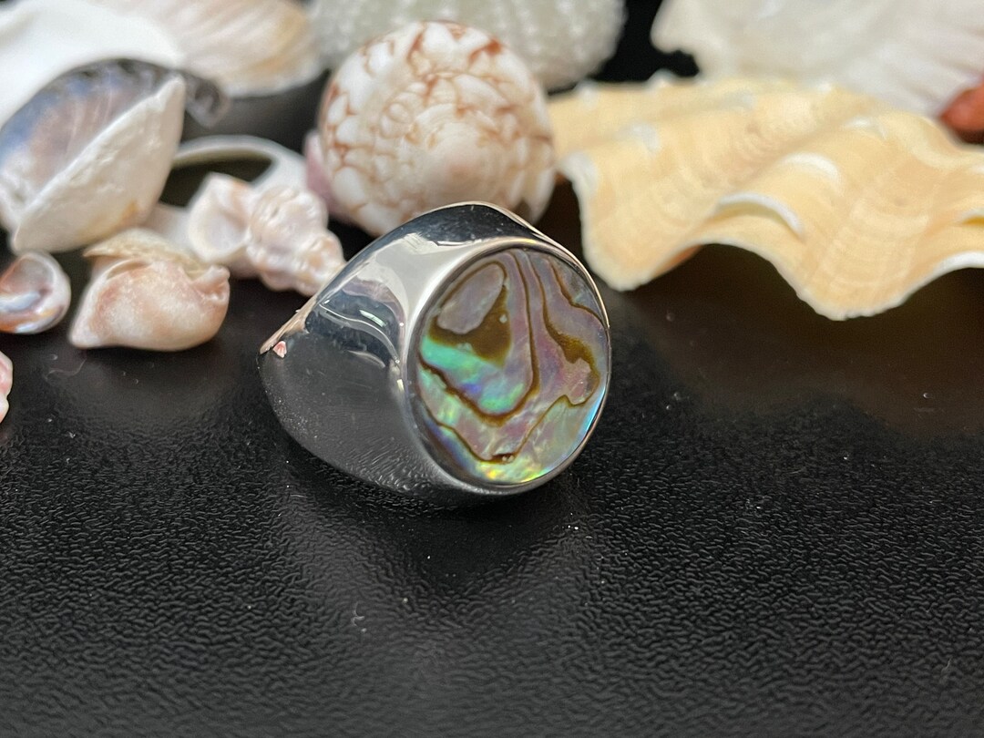 Abalone Ring Sterling Silver Imagine a Little Droplet of the - Etsy