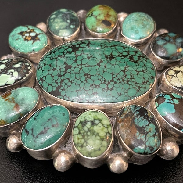 Silver Turquoise Belt Buckle - Etsy