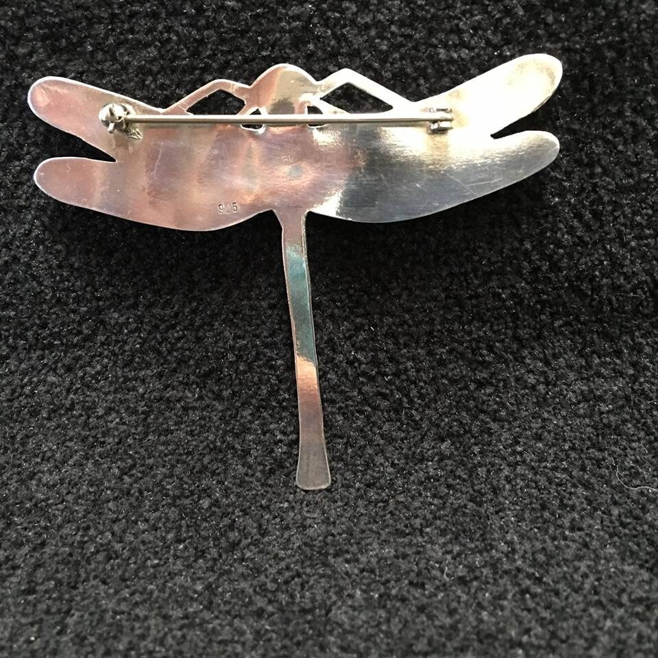 Pin & Brooch Sterling Silver Dragonfly Hollow Wear Light of | Etsy