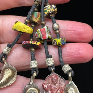 Keychain, Key Ring, African Trade Beads, Length: 3 1/2" Amulet Afghani ...