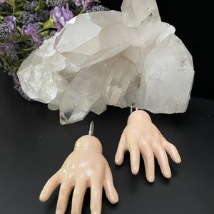 Antique Doll Hands Pair Right and Left Made of Composition Length 2 1/2 ...
