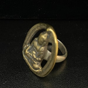 Brass Sitting Buddha Ring, - Etsy