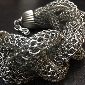 Bracelet Knotted Wire Mesh Bracelet Soft Wire Mesh is Formed - Etsy