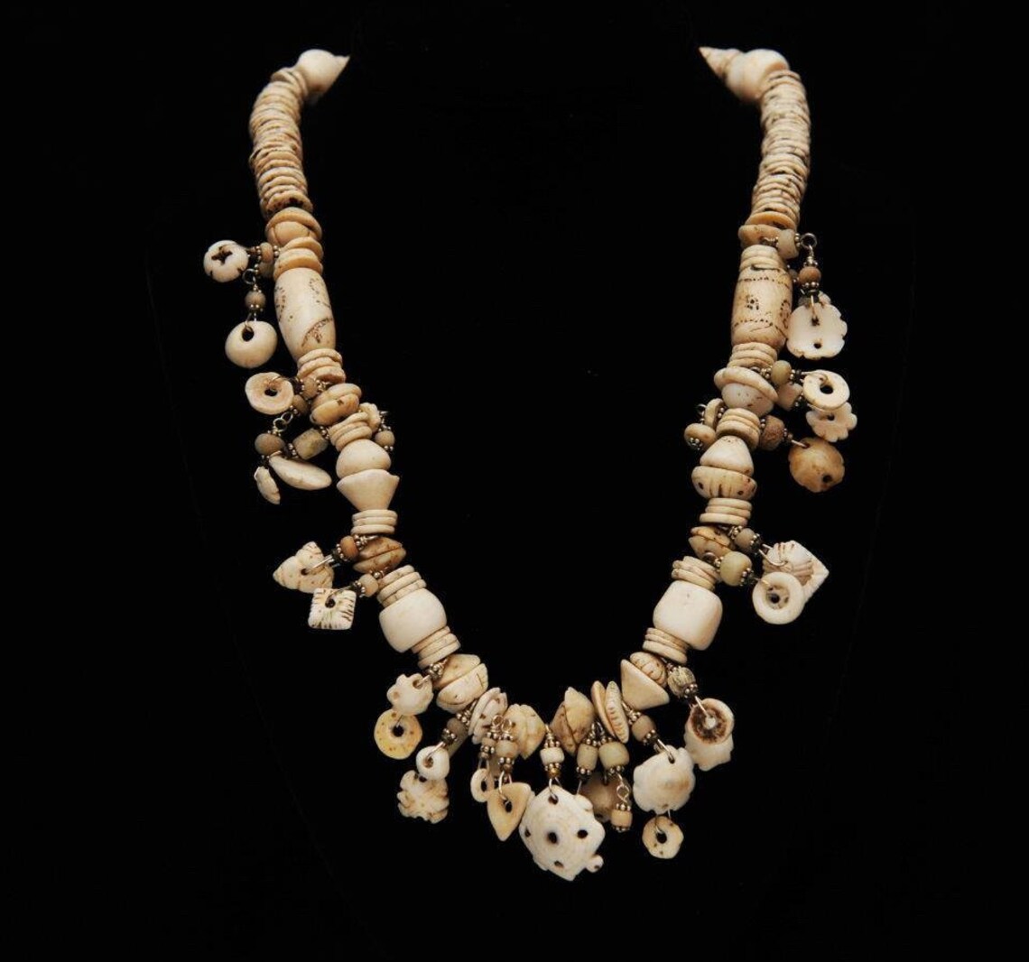 Necklace Antique Mauritania Shell Bead Collectable Beads - Etsy