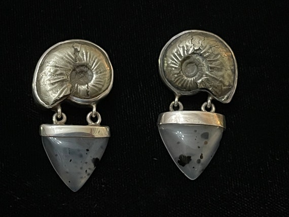 Vintage Misti Martin, Ammonite, Montana Moss Agate, w… - Gem