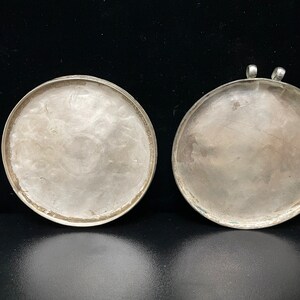 Antique Turkmen Old Silver Amulet, Tribal Talisman Flat Container ...