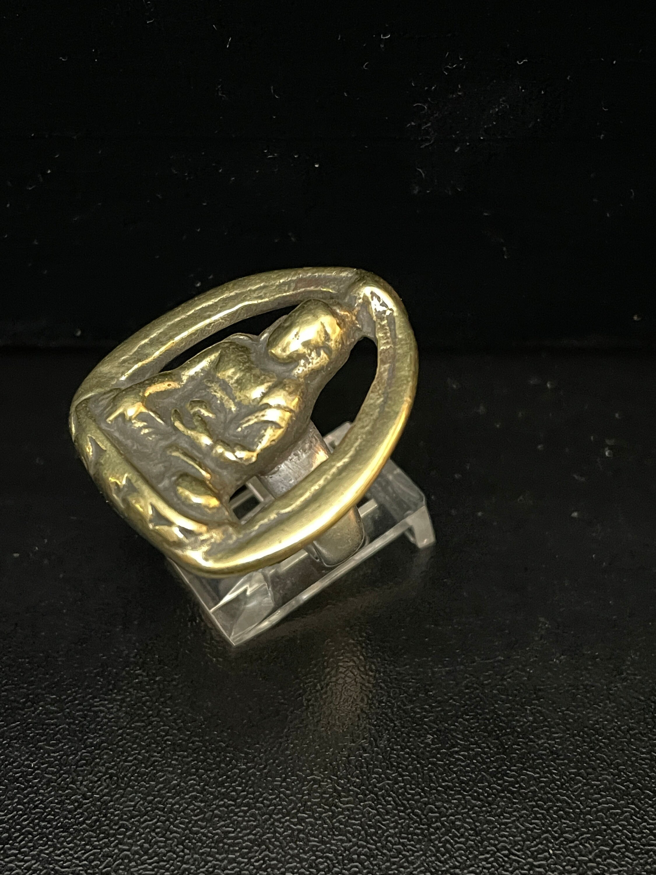 Brass Sitting Buddha Ring, - Etsy