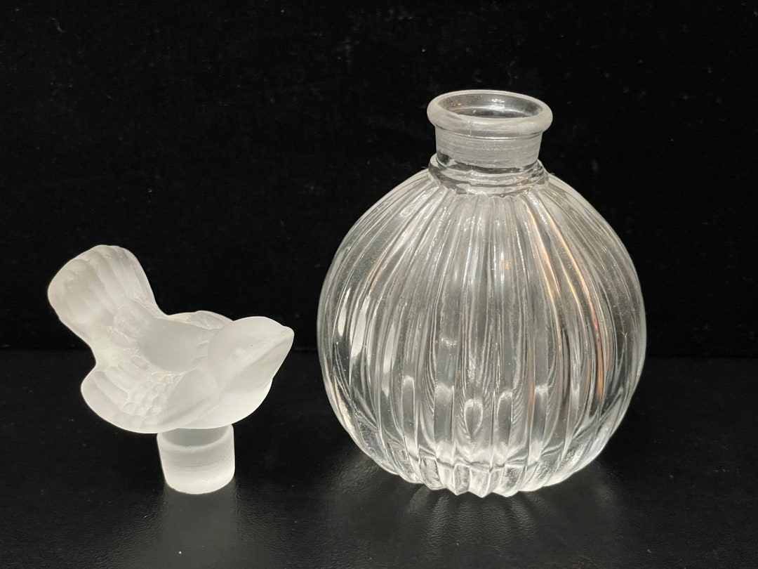 Vintage Bird Perfume Bottle With Cast Frosted Glass Bird Stopper, This ...