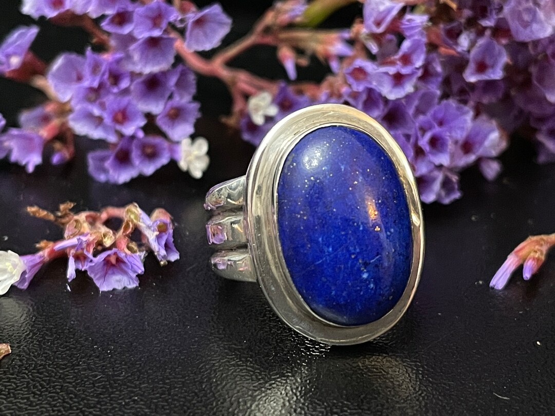 Lapis Lazuli Ring, Classic Wonderful Modern Tribal, Size 7 1/4 Sterling ...