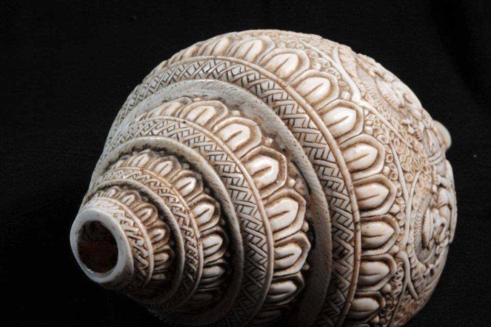 Vintage Sacred Conch Shell, Intricately Crafted, 8.5 Inch - Etsy