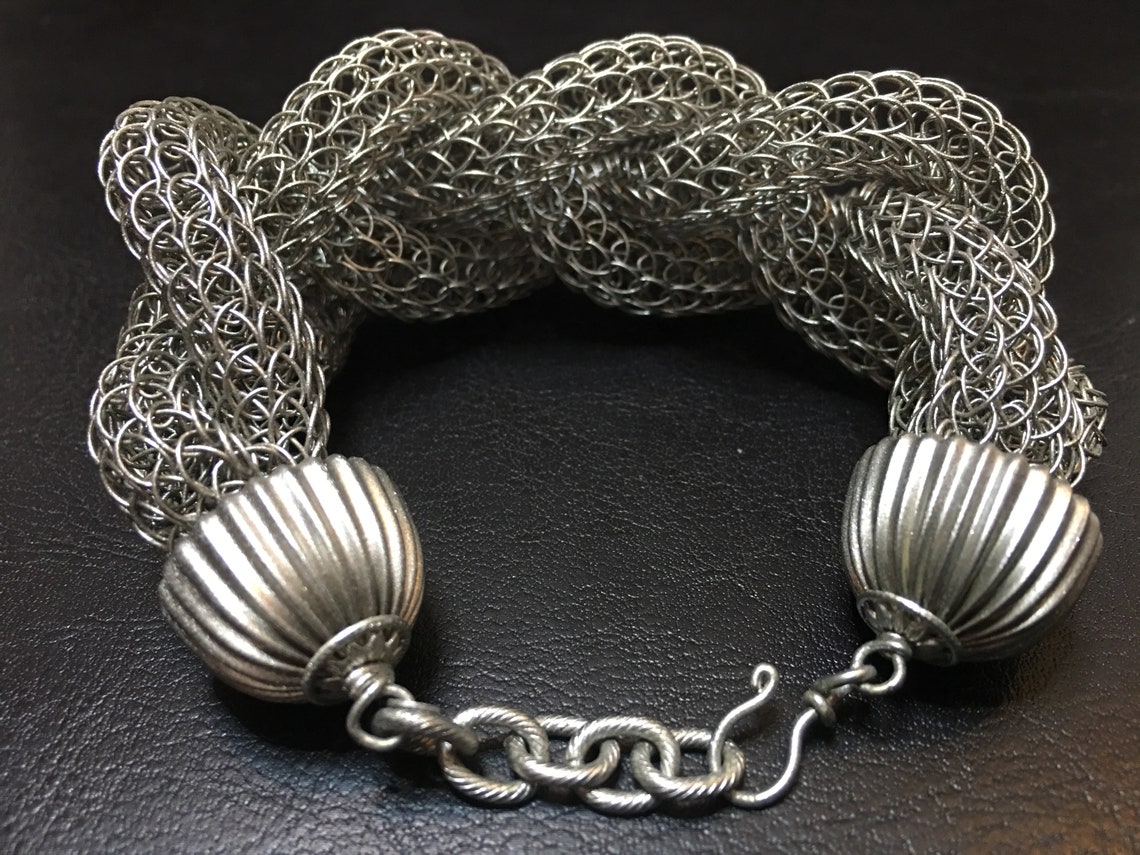 Bracelet Knotted Wire Mesh Bracelet Soft Wire Mesh is Formed - Etsy