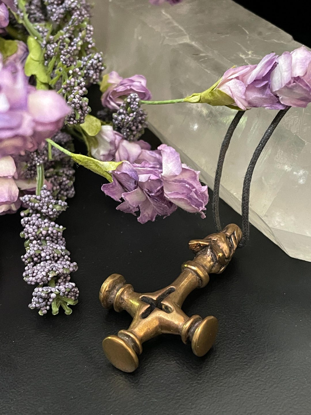 Icelandic Thor's Hammer Wolf Cross Bronze Replica of an Find From the ...