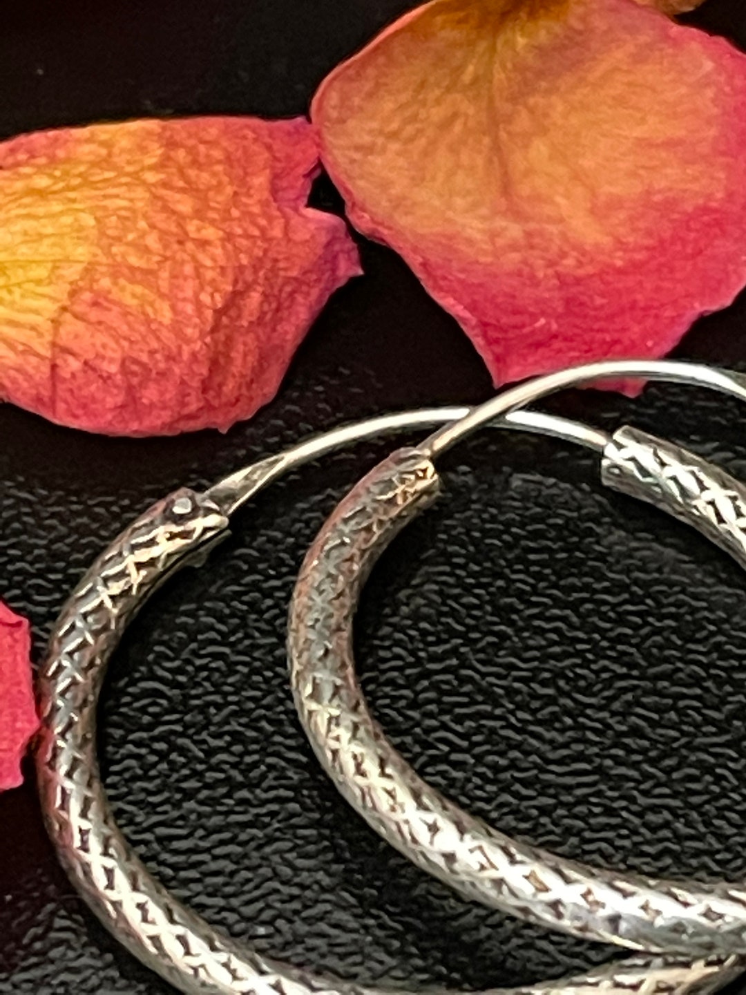 Sterling Silver Hoops Circumference 1 Hollow Hoops, Hinged With ...