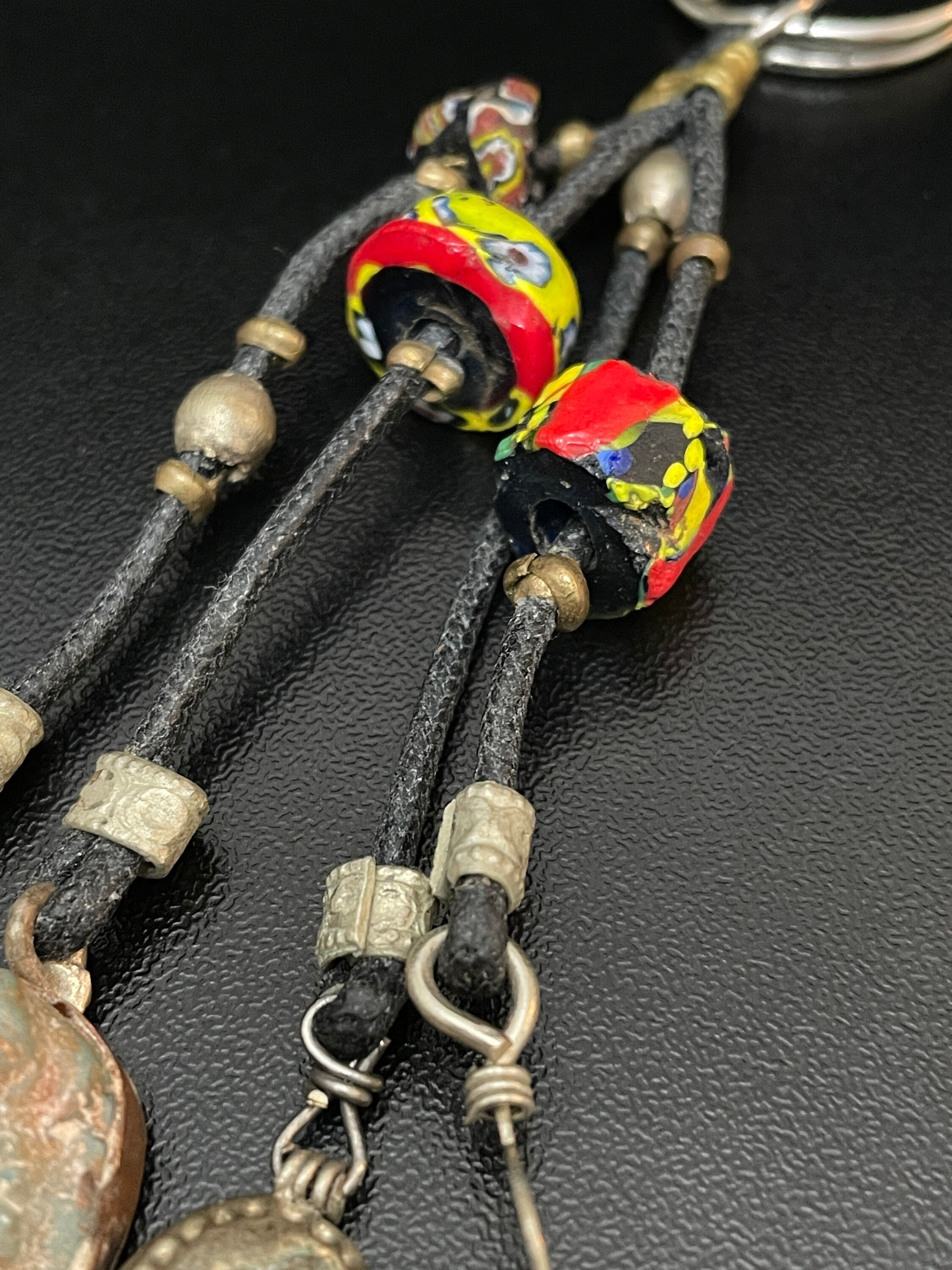 Key Chain African Trade Beadslength: 3 1/2 Amulet - Etsy