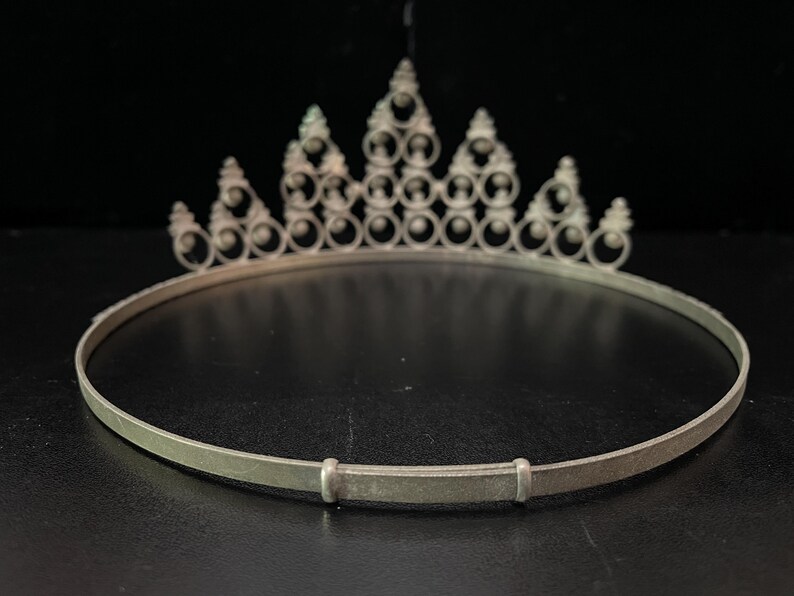 Vintage 1950s Rhinestone Faux Pearl Tiara Crown - Etsy