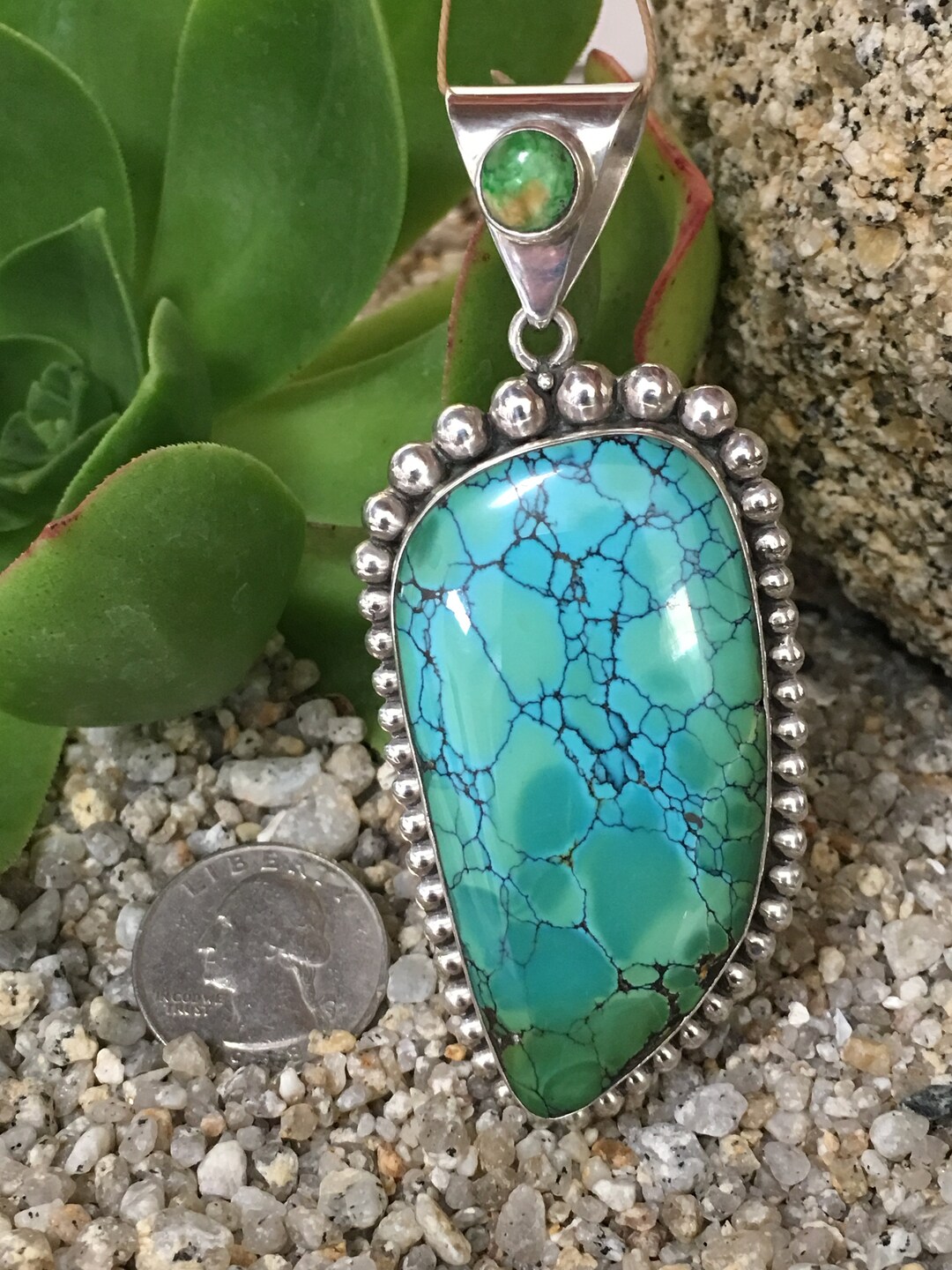 Pendant Turquoise Xlarge Wondrous Luster Amazing Amulet A Life Time ...