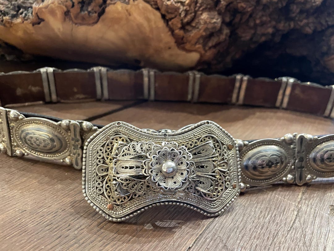 PC Antique Ottoman Silver Belt – Turkish Filigree Buckle, 18th-19th ...