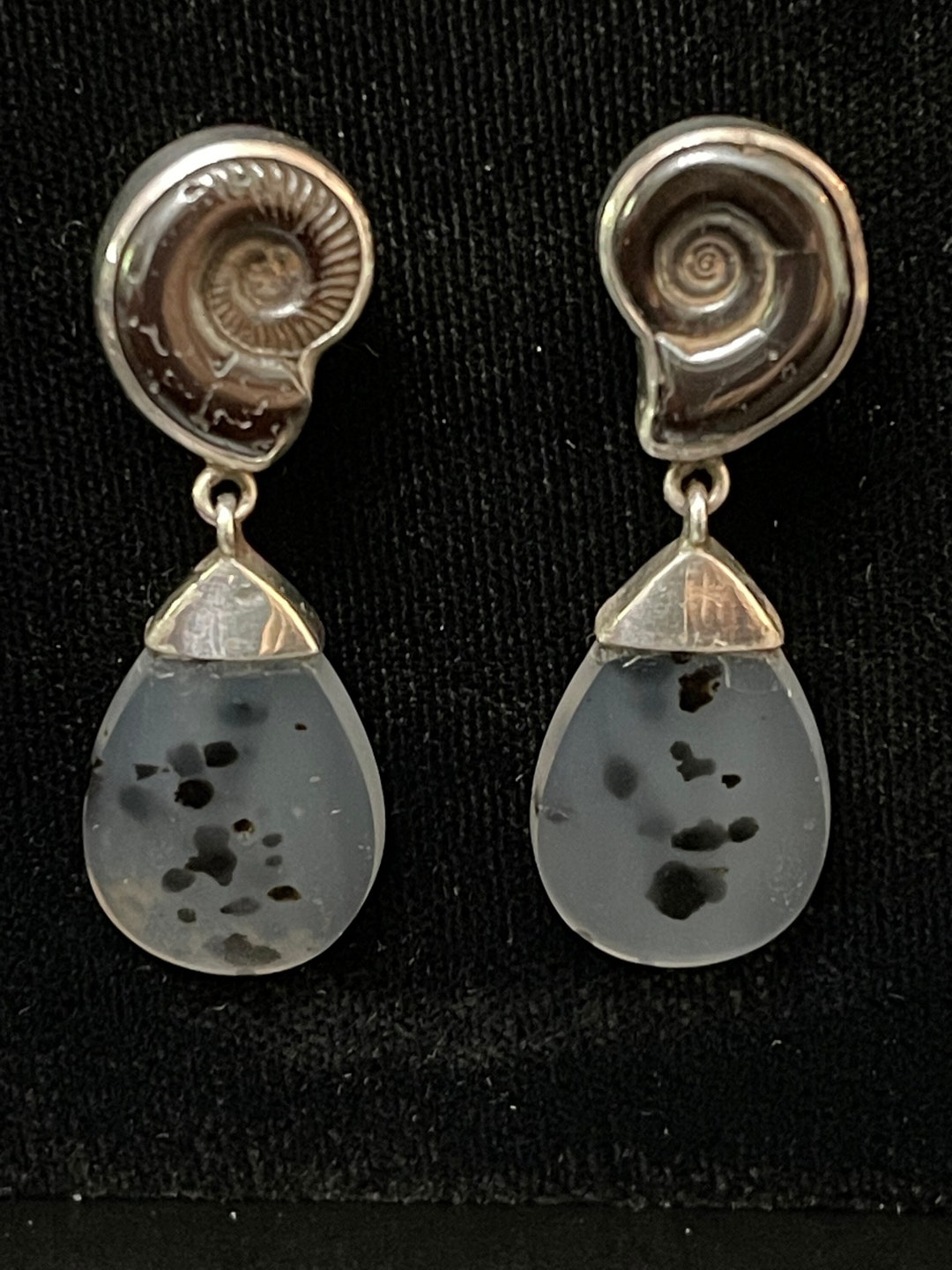 Vintage Misti Martin, Ammonite, Montana Moss Agate, With Sterling ...