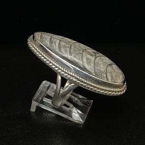 Orthoceras Fossil Ring, Size 8 Extinct Natural Fossil Ring, Handmade in ...