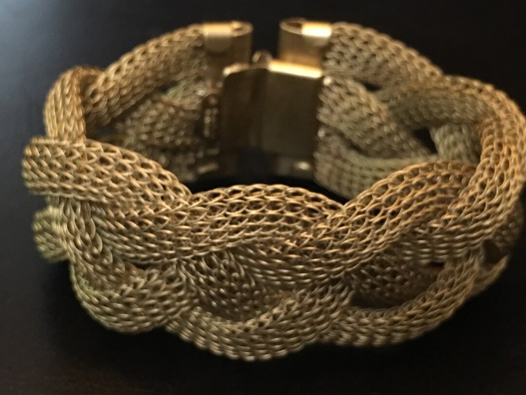 Woven Mesh Bracelet Soft Wire Mesh is Formed Into a Braided and ...