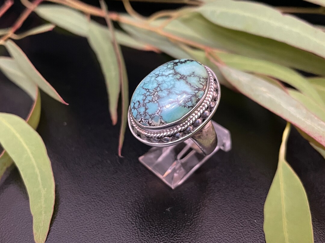 Oval Turquoise With Gorgeous Matrix, Blue Sky Stone, Heavy Gauge ...