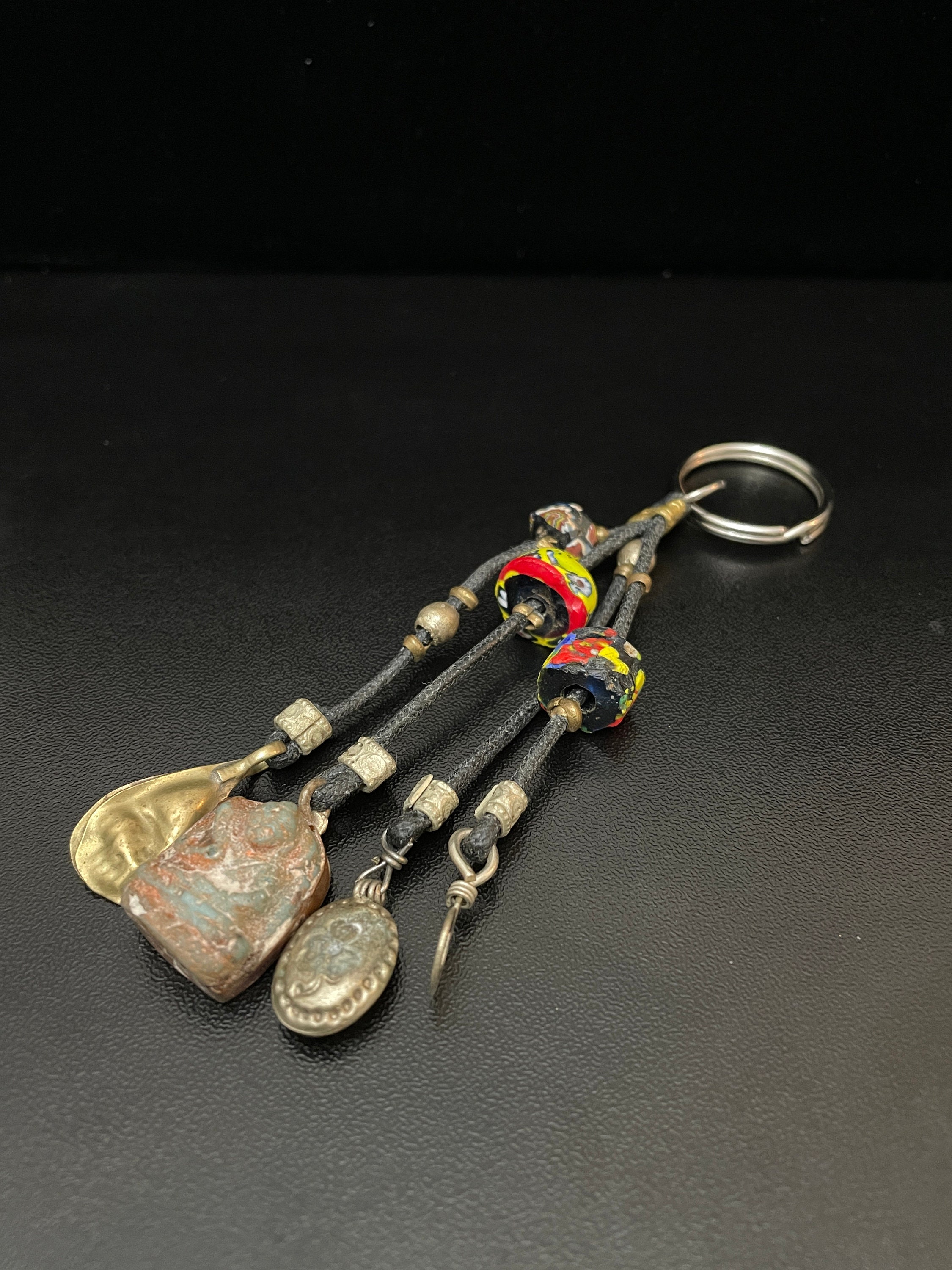 Key Chain African Trade Beadslength: 3 1/2 Amulet - Etsy