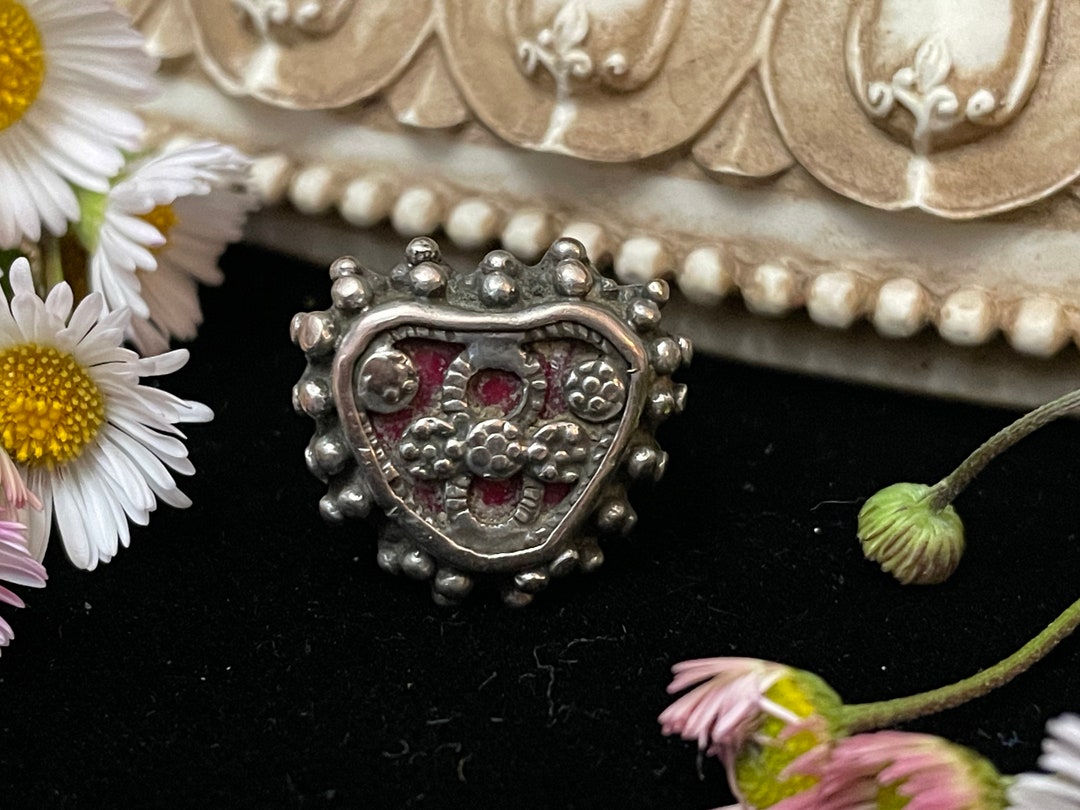 Afghan Heart Ring, Afghan Tribal Dome Ring, Tribal Silver, Ethnic Ring ...